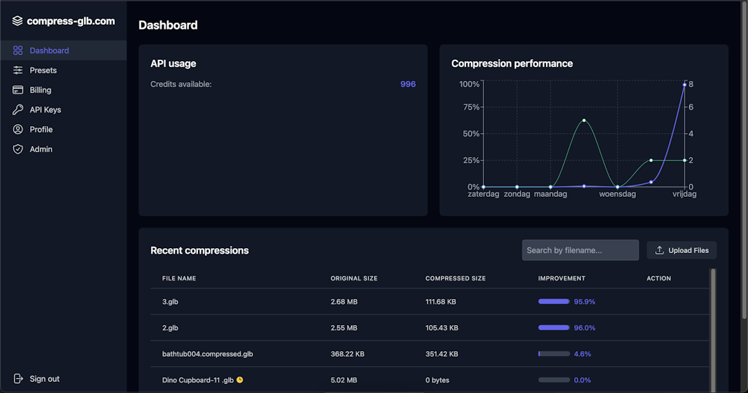 Compress GLB:Compress GLB/GLTF models online, shrinking files up to 95% without losing quality ...